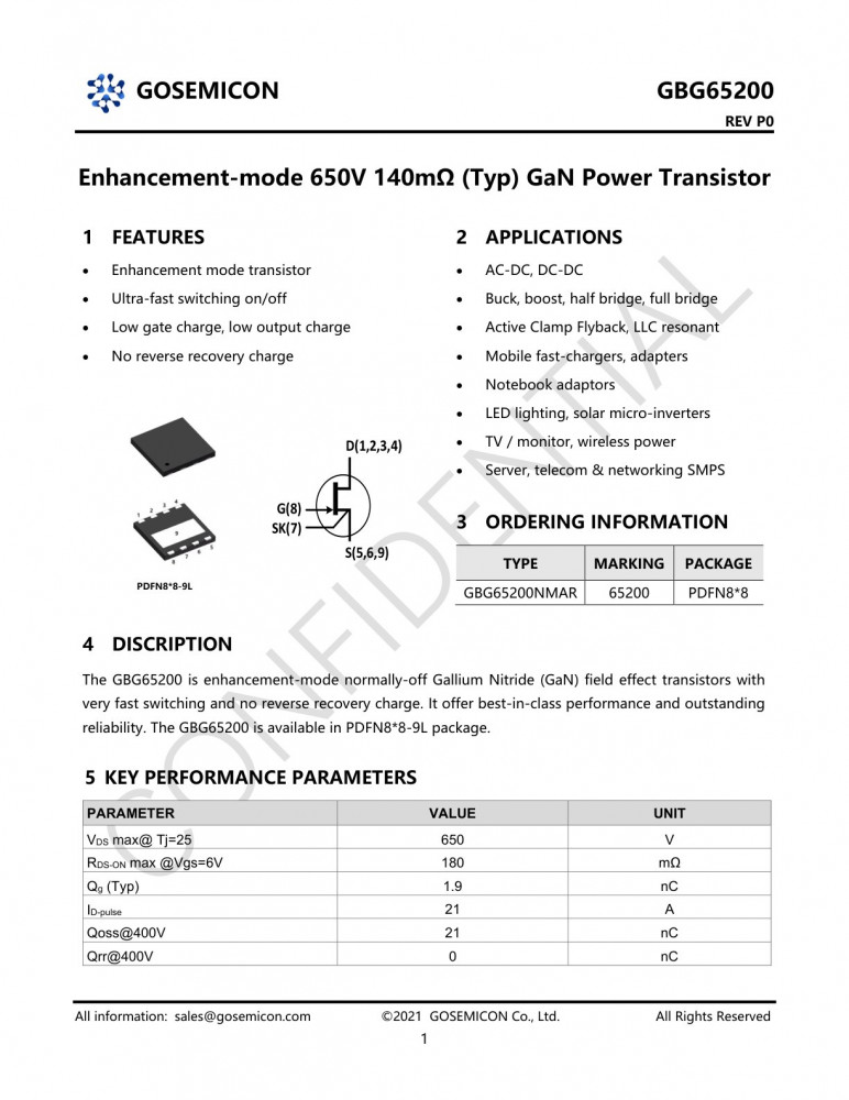 GBG65200NMAR datasheet page 1