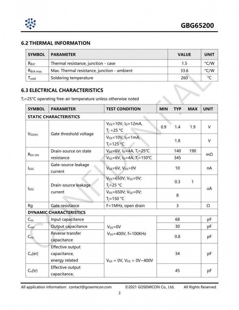 GBG65200NMAR datasheet page 3