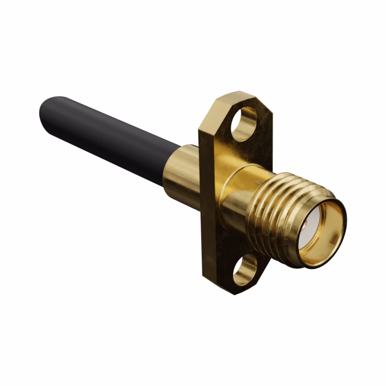 SMA Jack, Straight, 2-Hole Flange Mount, Solder, RG-402 (.141