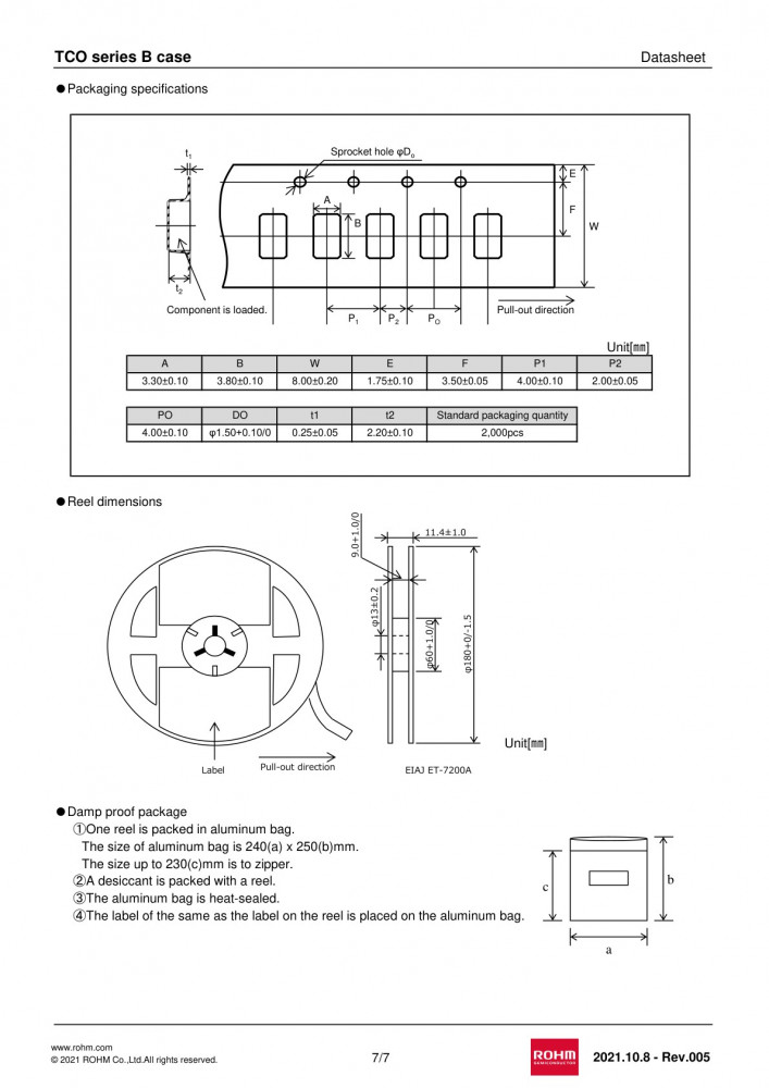 ROHM TCO series documentation page 7