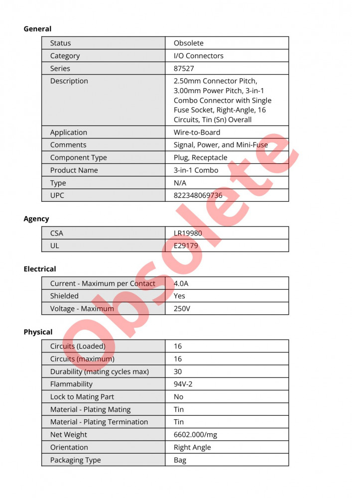 MOLEX 875271612 technical document page 2