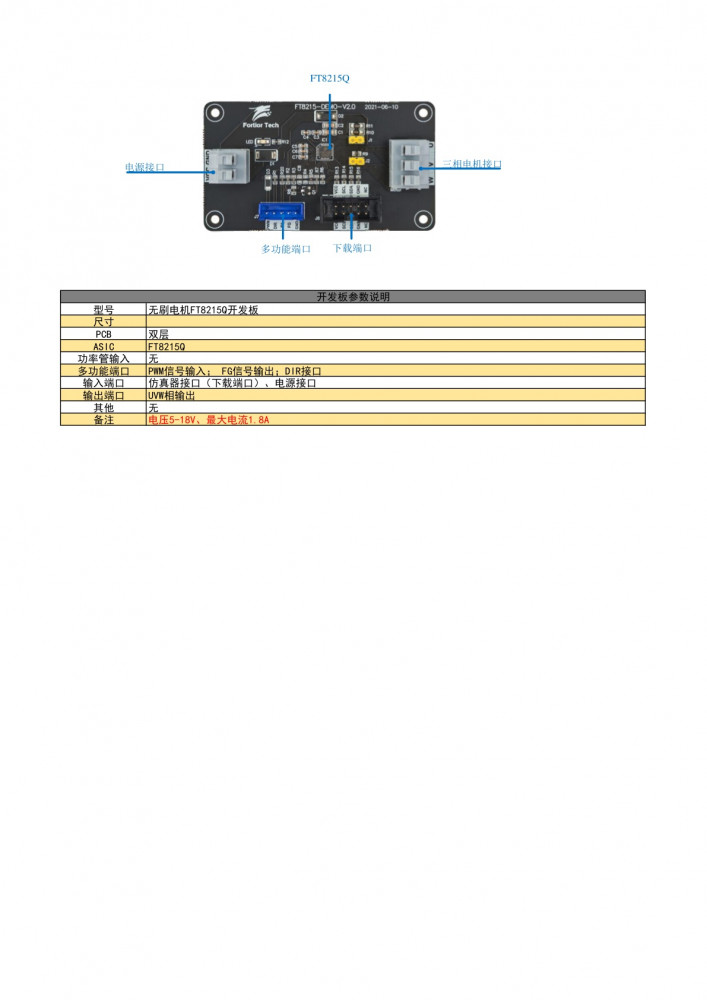 FT8215Q development board documentation page 1