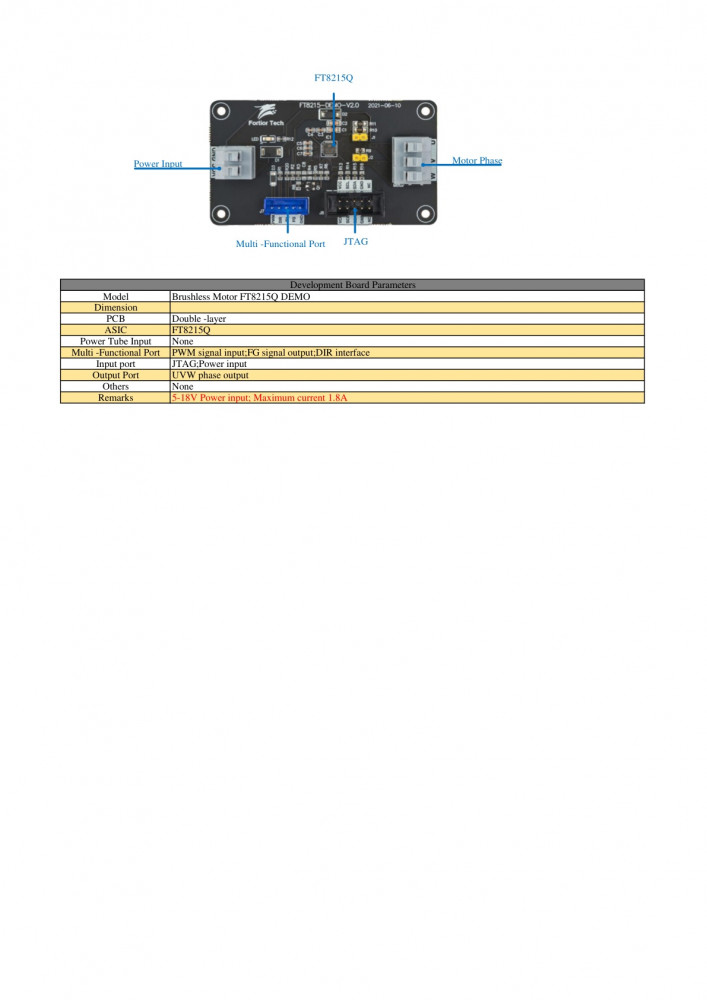 FT8215Q development board documentation page 2