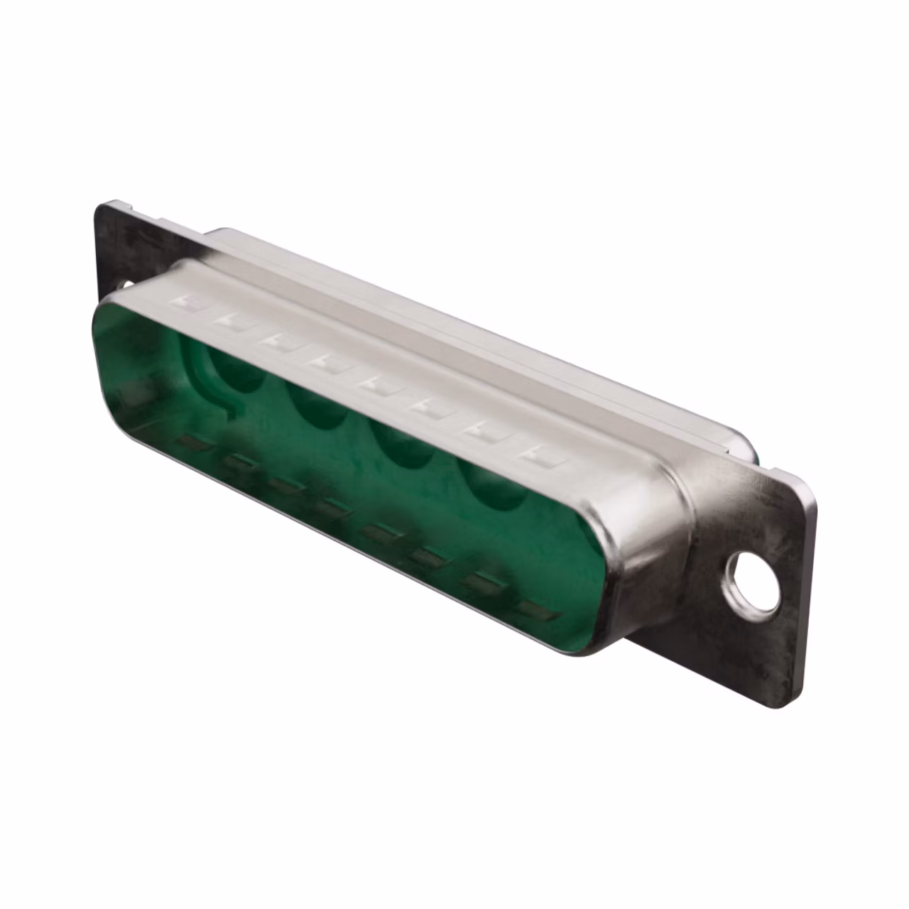 FCT Mixed Layout D-Sub Housing, Male, Tin-plated Shell with Dimples, Non-Magnetic, 5 Circuits Unloaded, Green Insulator for sale
