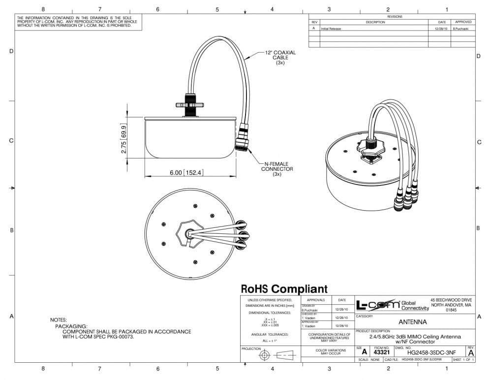 HG2458-3SDC-3NF technical document page