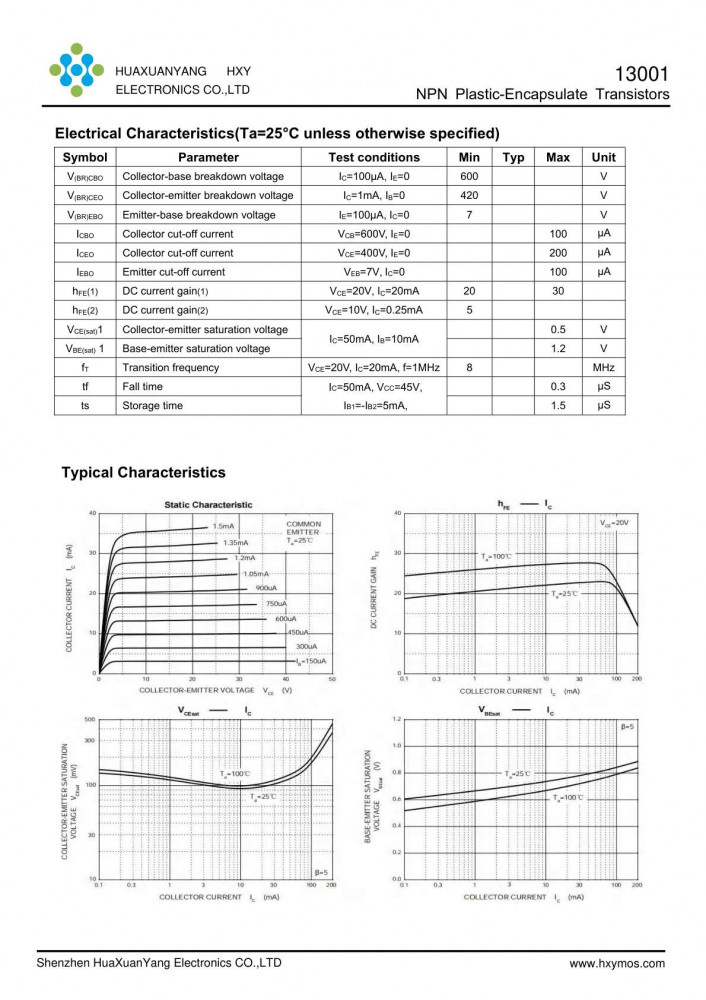 13001 datasheet page 2