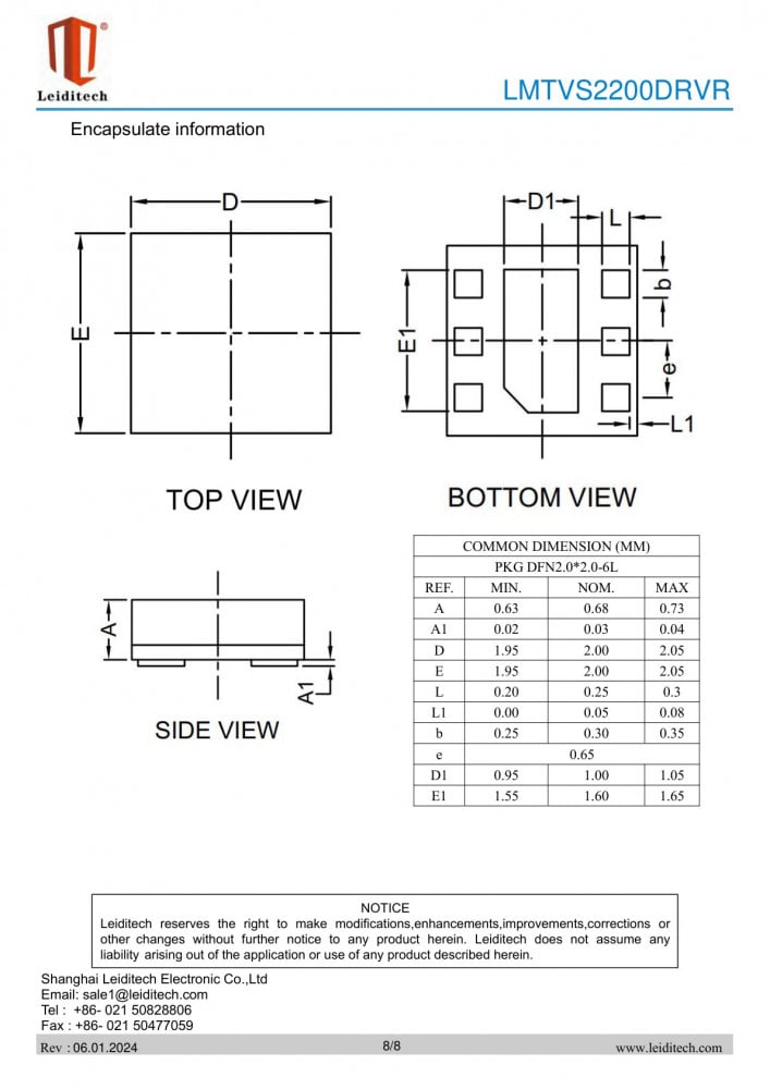 LMTVS2200DRVR datasheet page 8