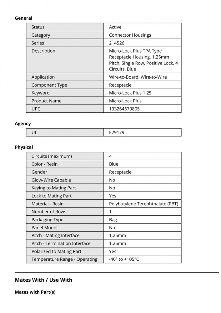 MOLEX 2145260404 product document image, page 2