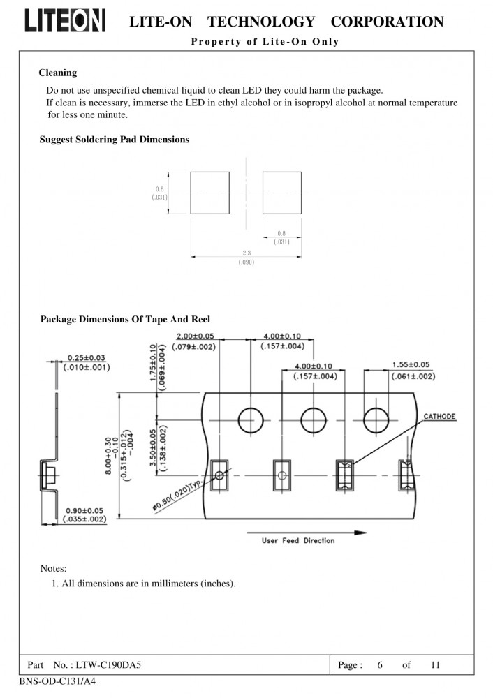 LTW-C190DA5 datasheet page 7