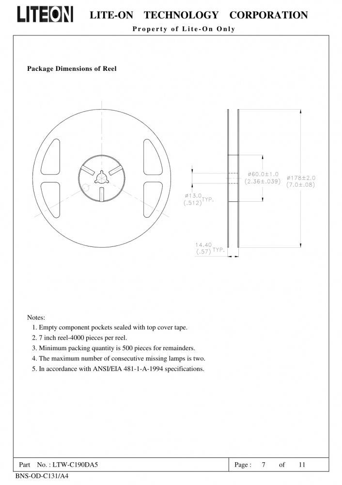 LTW-C190DA5 datasheet page 8