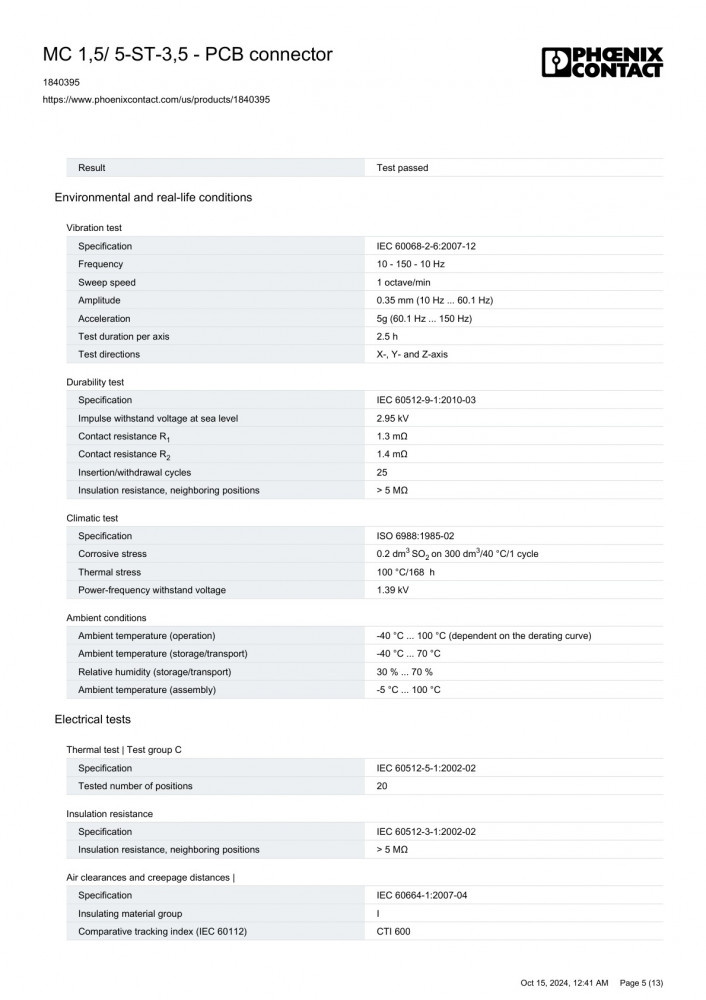 Phoenix Contact 1840395 technical document page 5