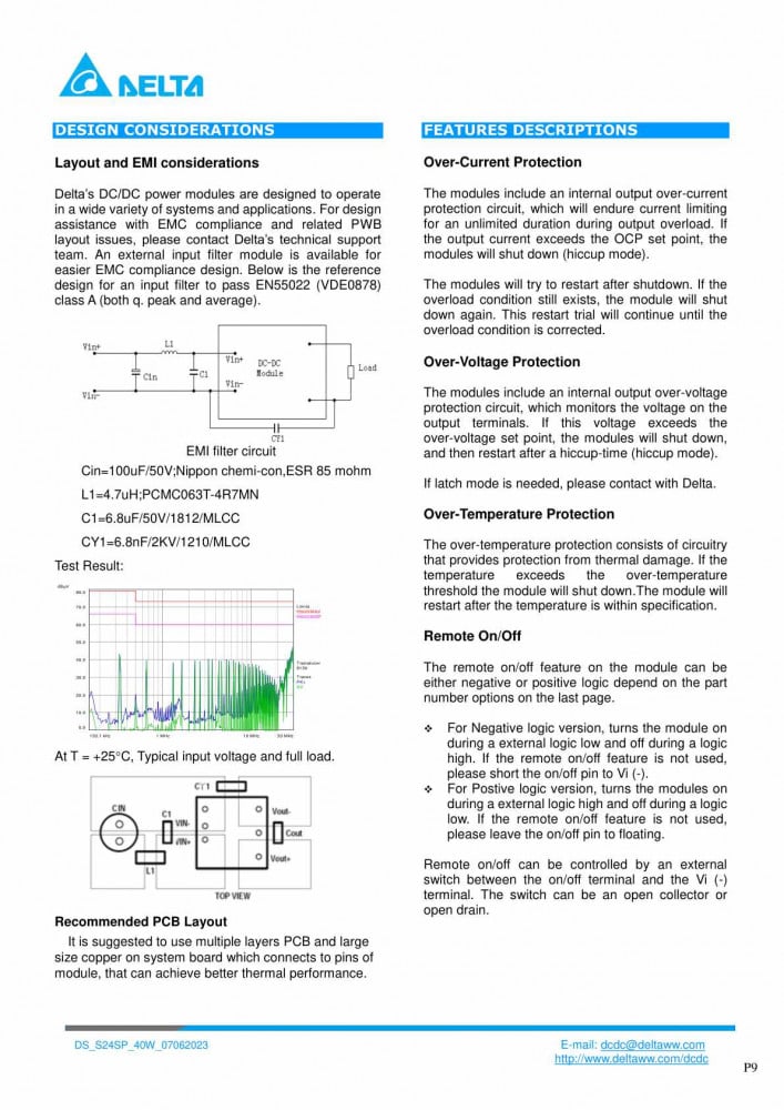 DELTA S24SP datasheet page 9