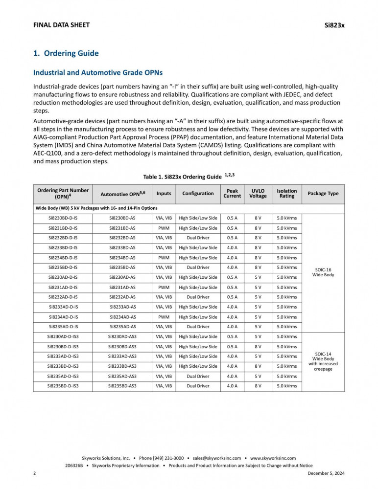SI8235AB-D-IS1R technical document preview, page 2
