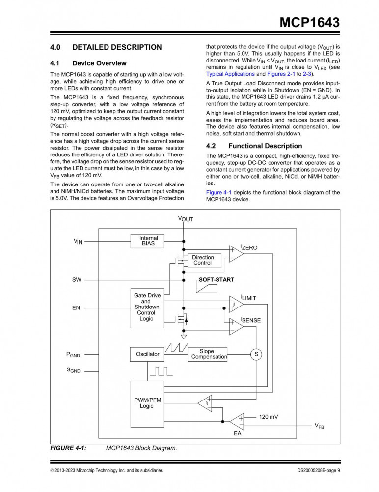 MCP1643 technical document preview, page 9