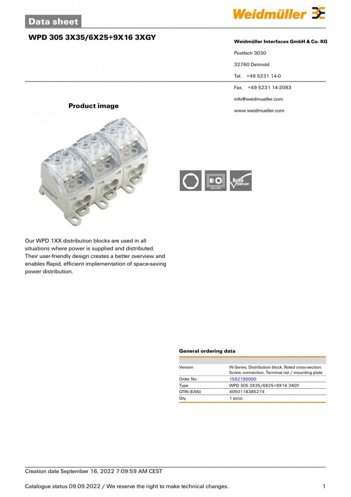 WPD 305 document page 1