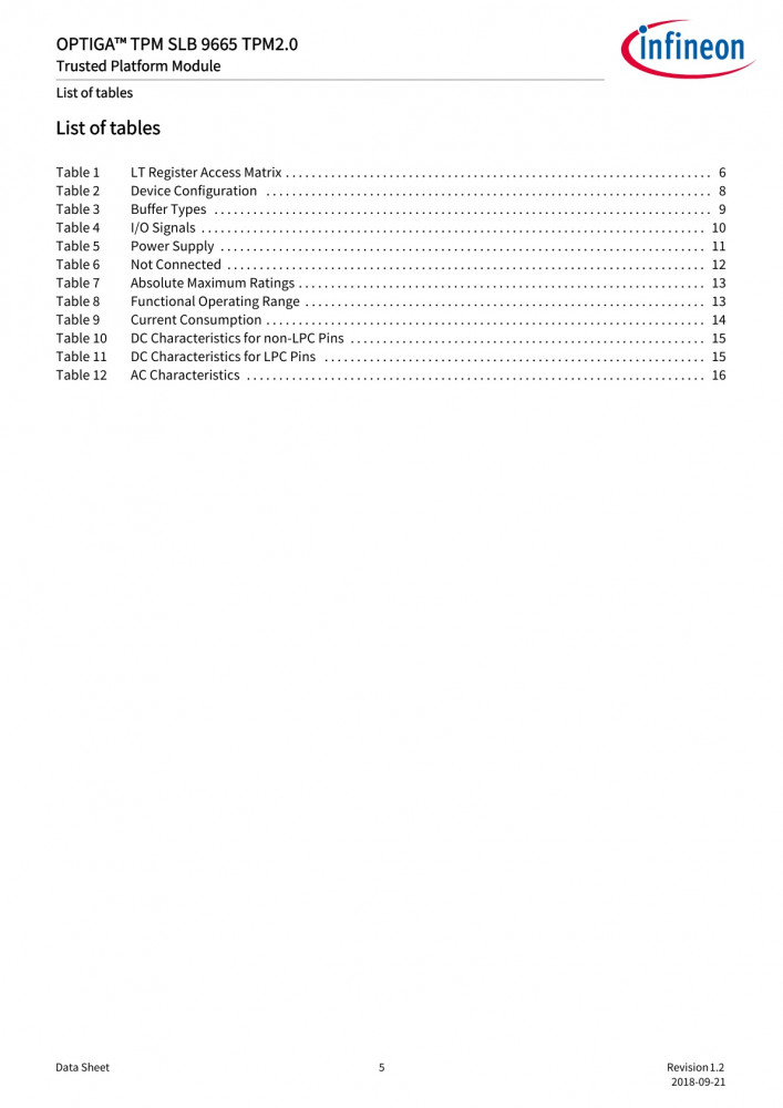 SLB9665XQ20FW560XUMA2 datasheet page 5