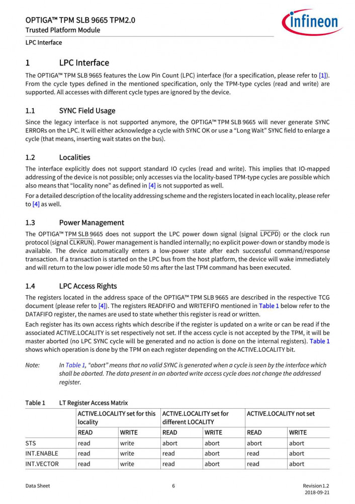 SLB9665XQ20FW560XUMA2 datasheet page 6