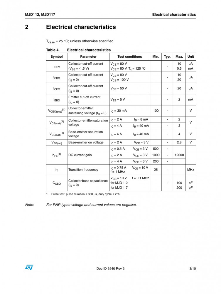 MJD117T4 datasheet page 3