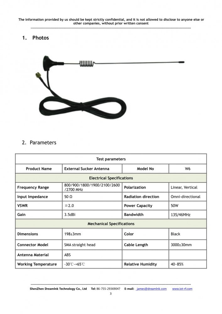 W6-4G product specification page 3