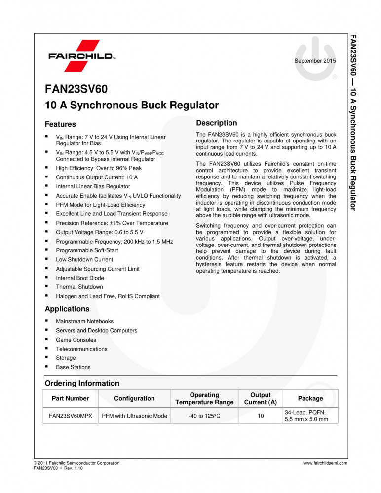 FAN23SV60 datasheet page 2