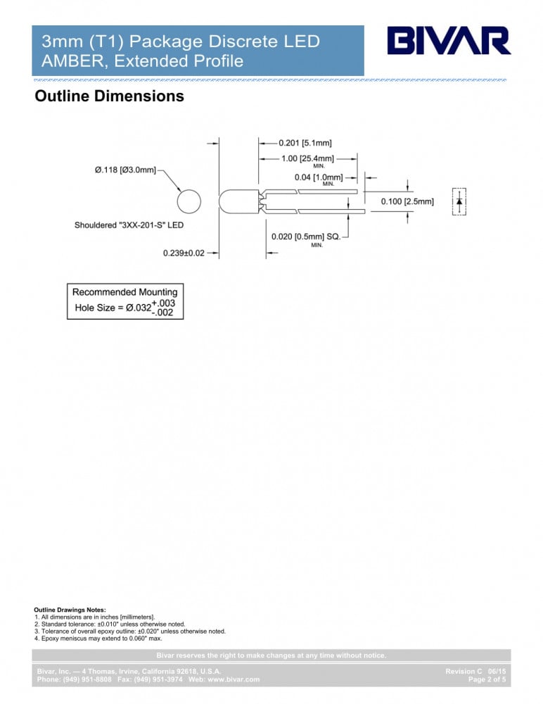BIVAR 3AC-201 datasheet page 2