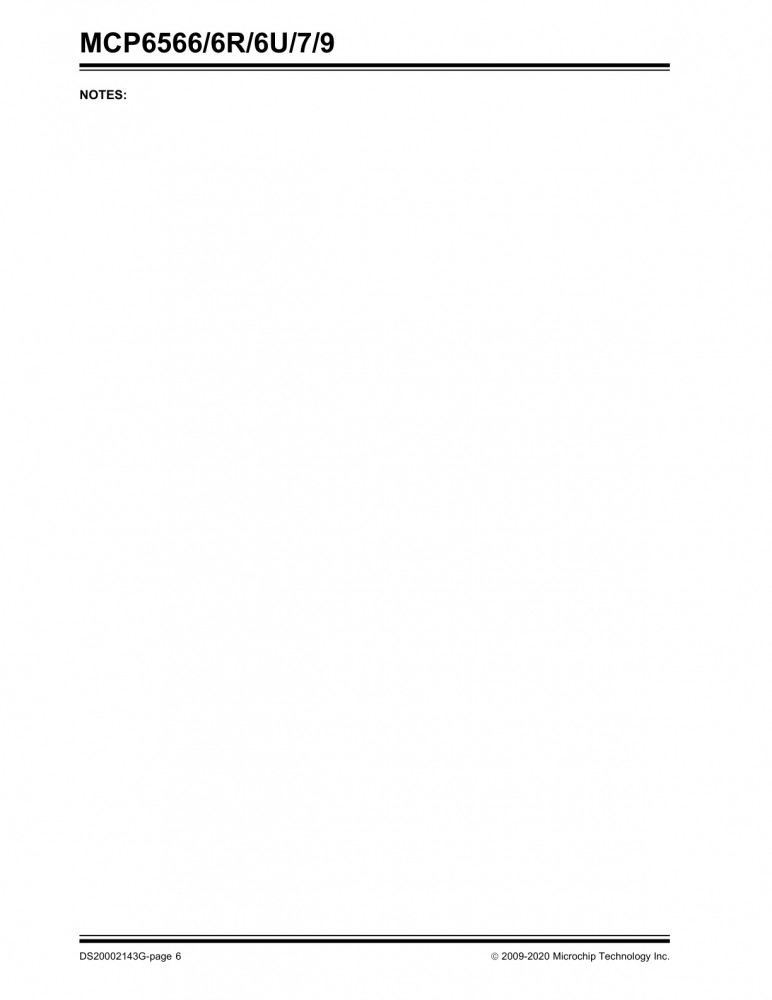 MCP6569 technical document page 6