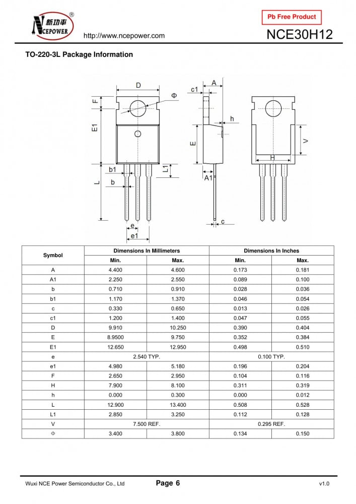 NCE30H12 datasheet page 6
