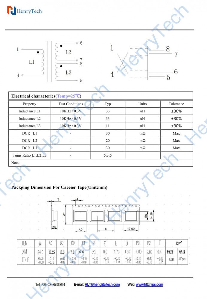HT-T1-1T+ technical document page 2