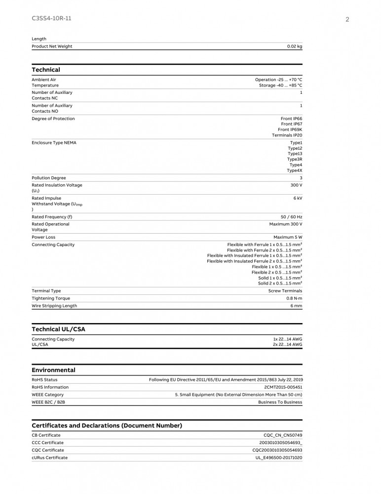ABB C3SS4-10R-11 document page 2