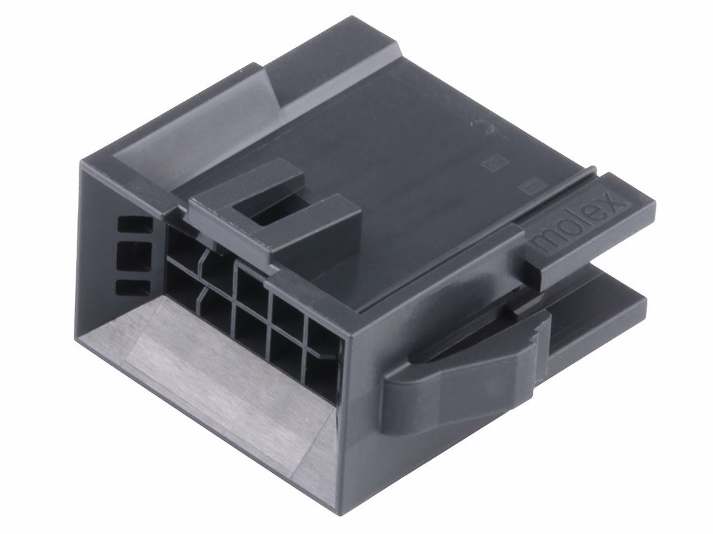 Nano-Fit BMI Plug Housing, TPA Capable, 2.50mm Pitch, Dual Row, 4 Circuits, Black, Panel Mount, Glow-Wire Capable for sale