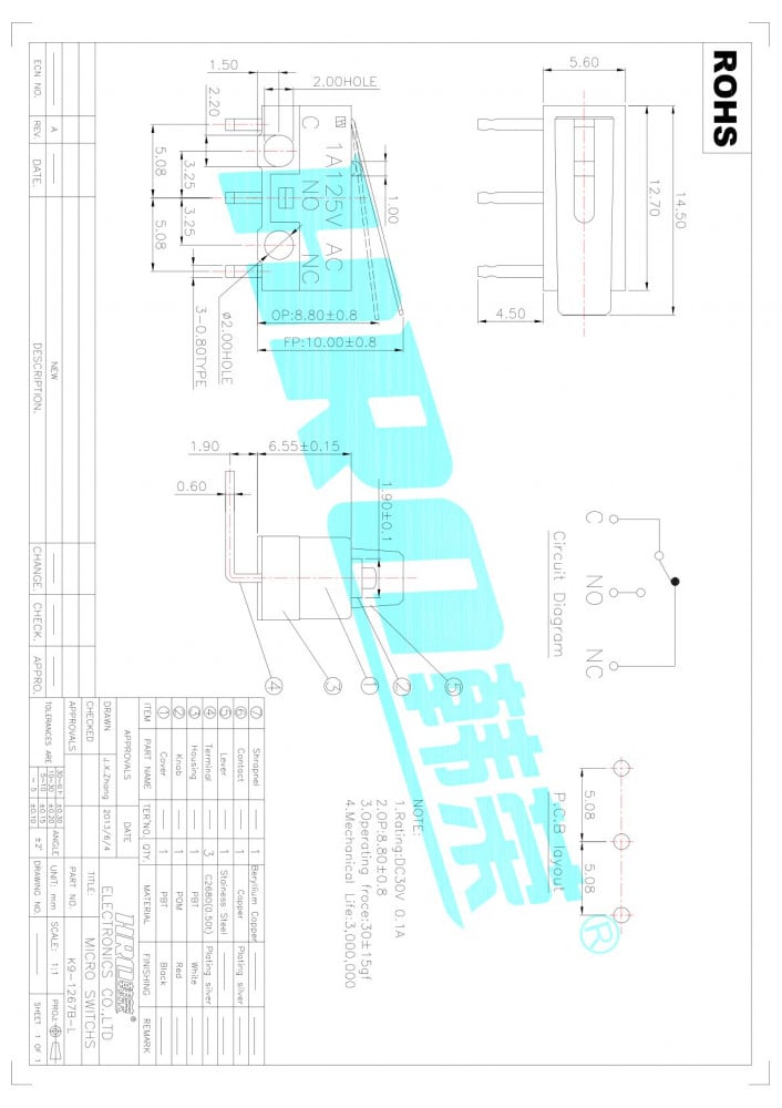 K9-1267B-L RoHS document image