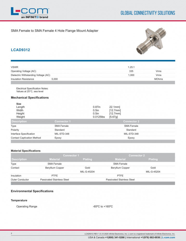 LCAD9312 datasheet page 2