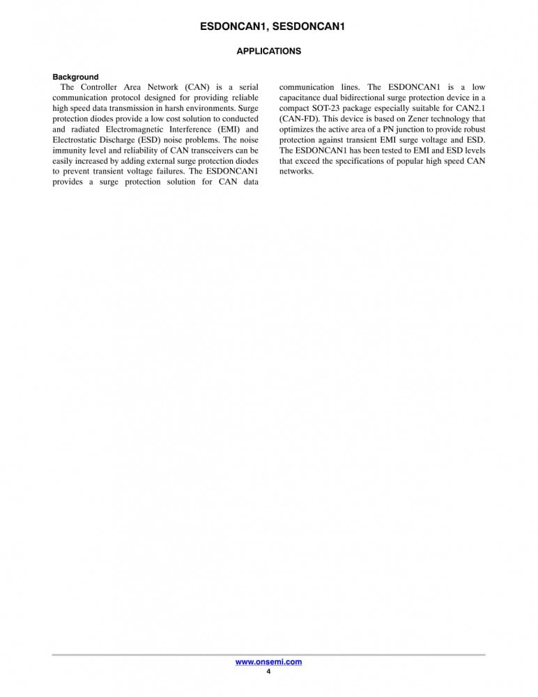 ESDONCAN1LT1G datasheet page 4