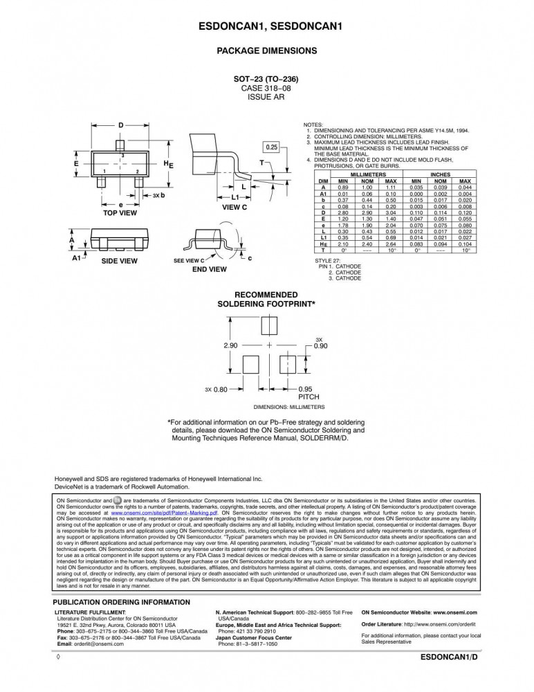 ESDONCAN1LT1G datasheet page 5