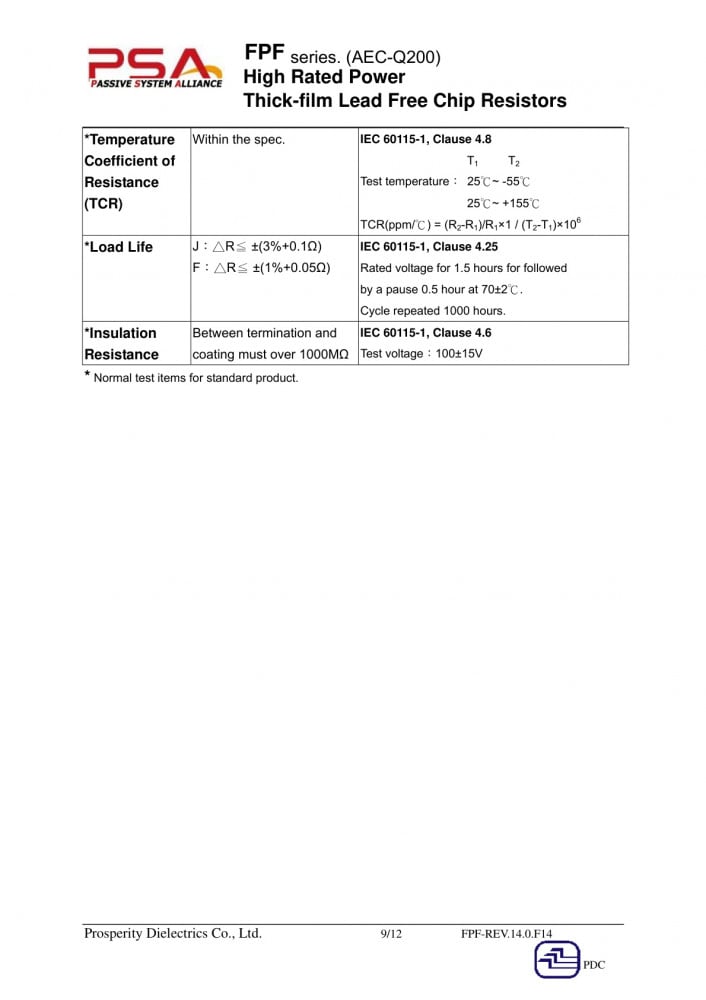 PSA FPF specification page 10