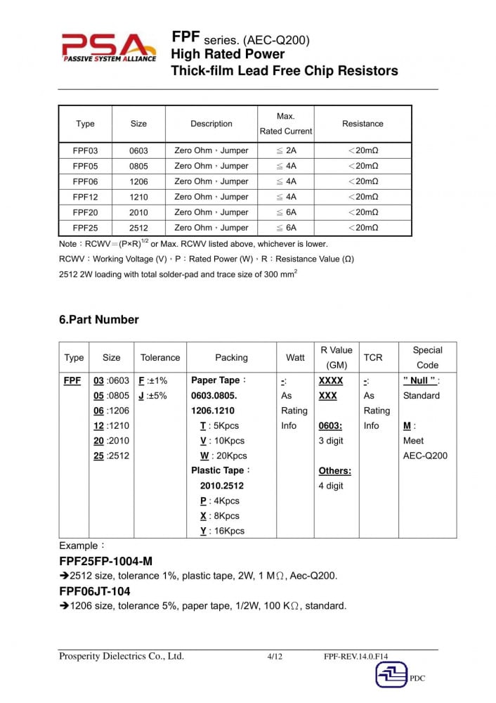 PSA FPF specification page 5