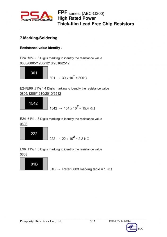 PSA FPF specification page 6