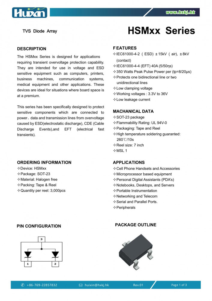Huixin HSM05 datasheet page 1