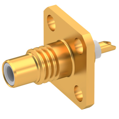 SMC / SQUARE FLANGE JACK RECEPTACLE WITH SOLDER POT CONTACT for sale