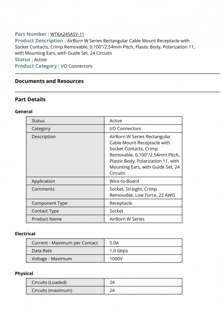 WTKA24SASY-11 technical document image, page 1