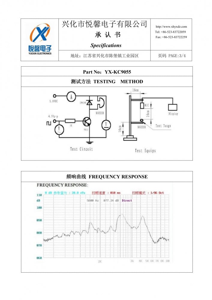 YX-KC9055 specification page 3