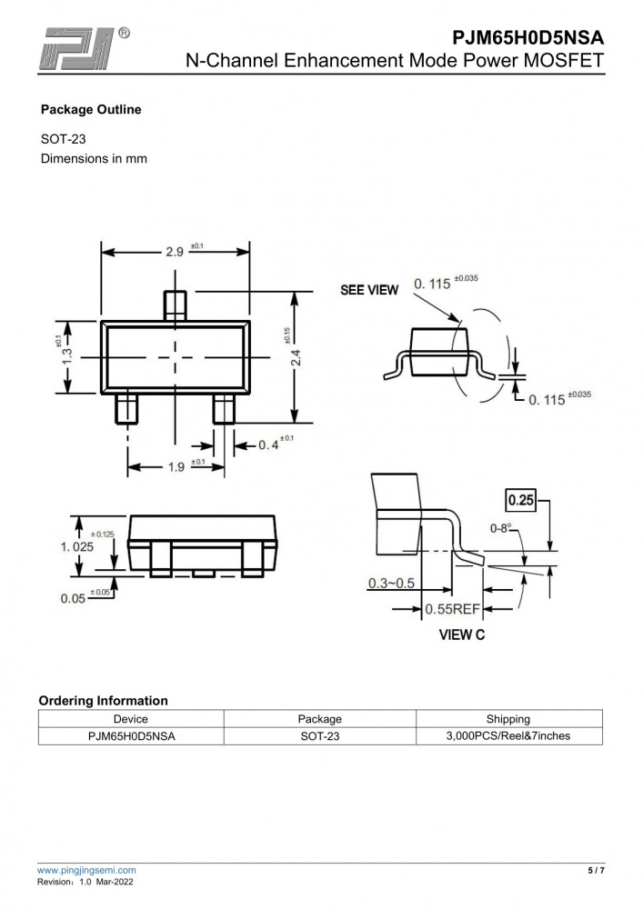 PJM65H0D5NSA datasheet page 5