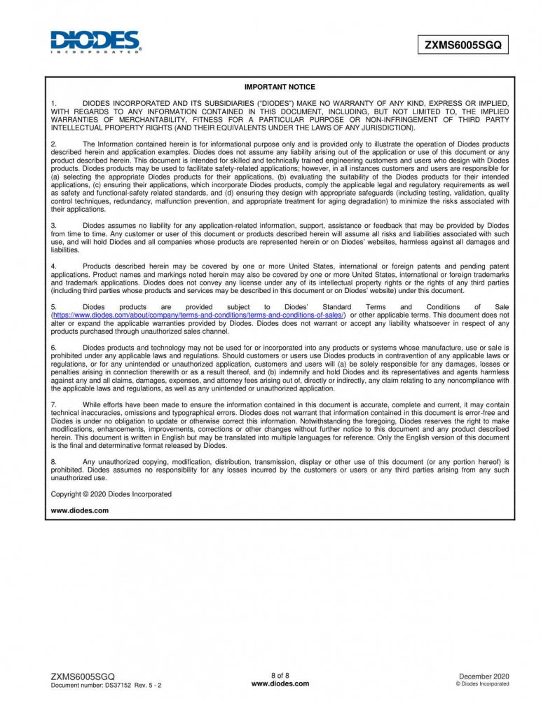 ZXMS6005SGQTA datasheet page 8