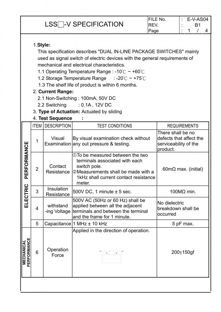 Diptronics LSSAM12-V technical drawing page 3