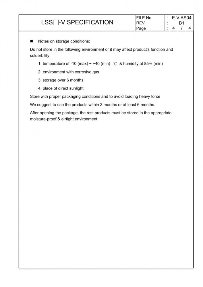 Diptronics LSSAM12-V technical drawing page 6