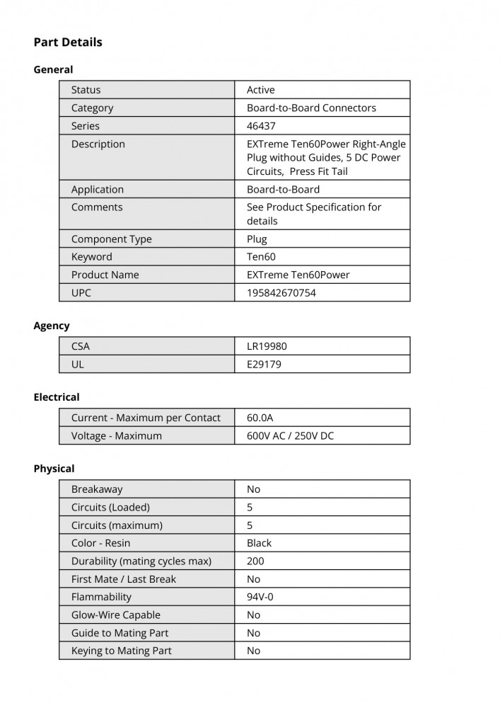 MOLEX 464379205 technical document image, page 2