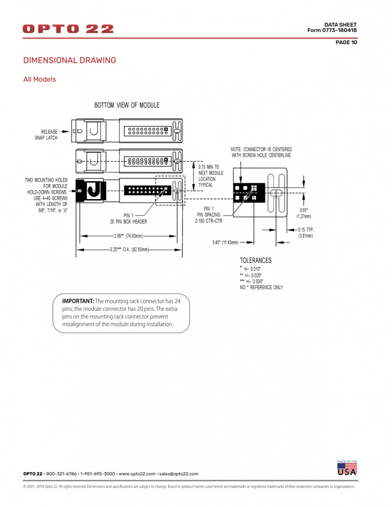SNAP digital input modules datasheet page 10