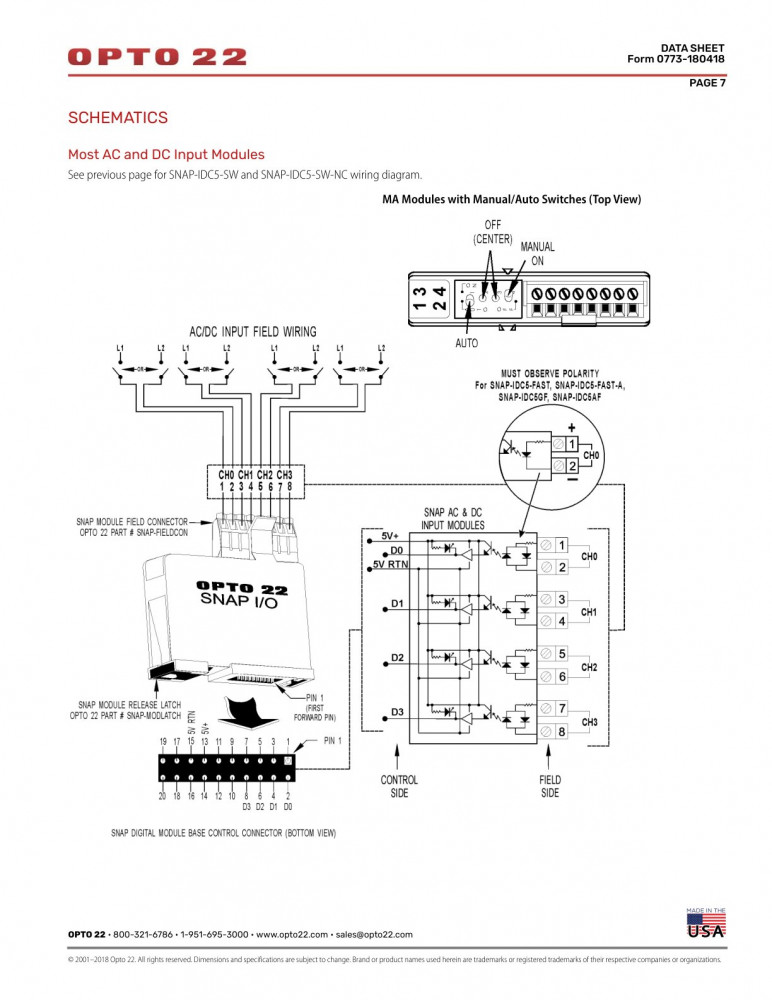 SNAP digital input modules datasheet page 7