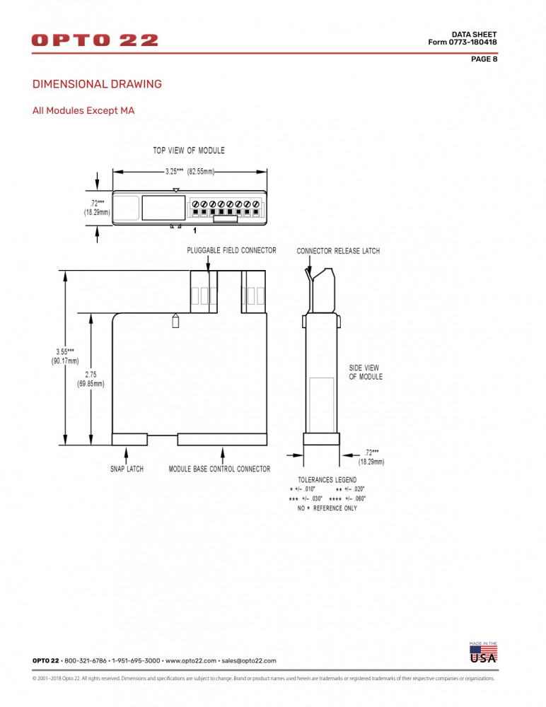 SNAP digital input modules datasheet page 8