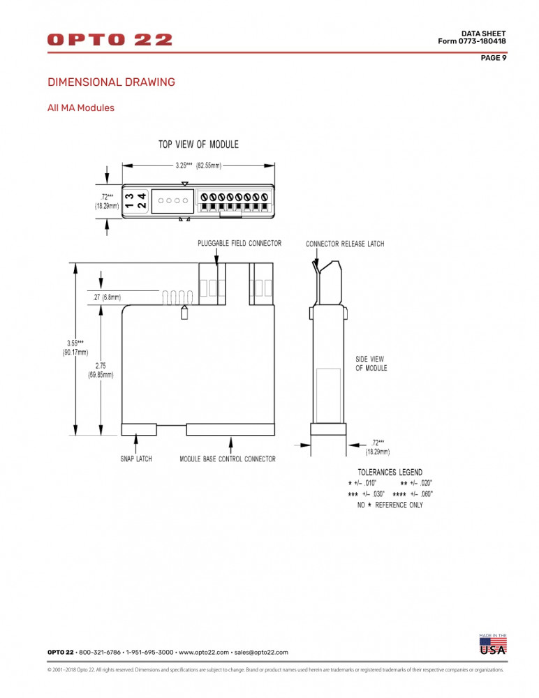 SNAP digital input modules datasheet page 9